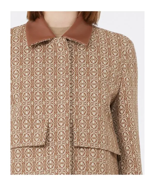 Max Mara Logo-jacquard Jacket - Camel