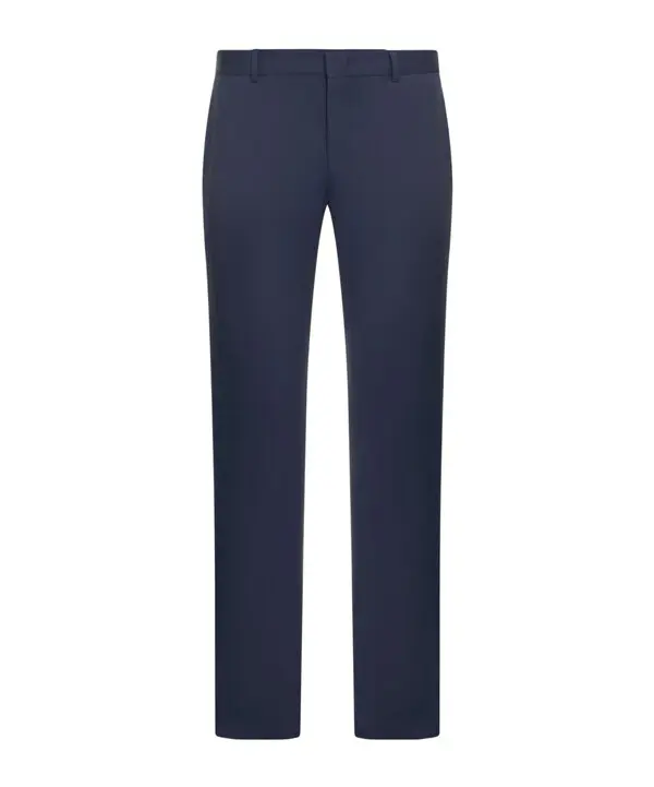 PT TORINO Tailored Slacks With Belt Loops - Navy