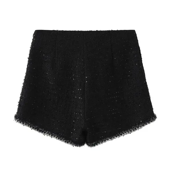 Marissa Chiara Tweed Detail Shorts