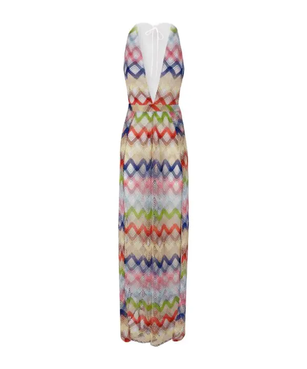 Missoni Zigzag Pattern Maxi Dress - Multi-color