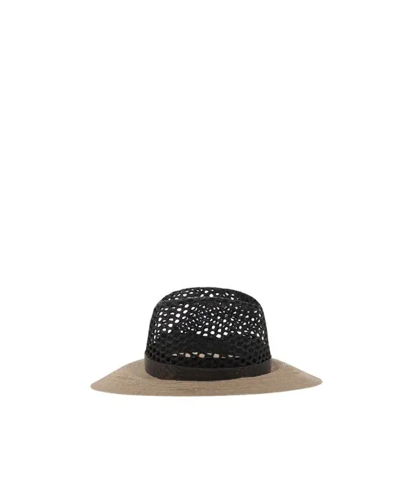 Brunello Cucinelli Perforated Detail Fedora Hat