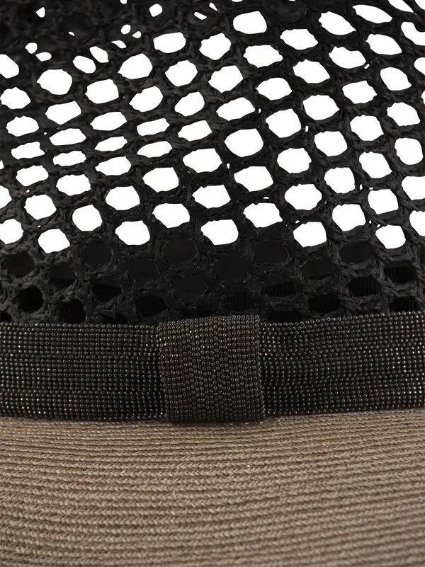 Brunello Cucinelli Perforated Detail Fedora Hat