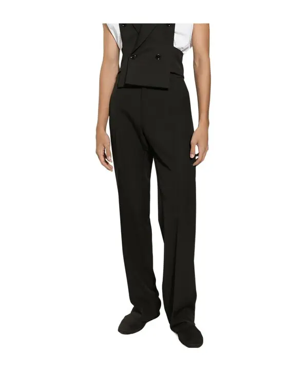 Dolce & Gabbana Virgin Wool Straight-leg Trousers