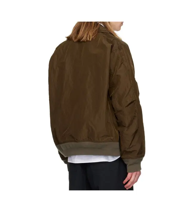Sacai Treated Nylon Twill Pilot Jacket - Brown