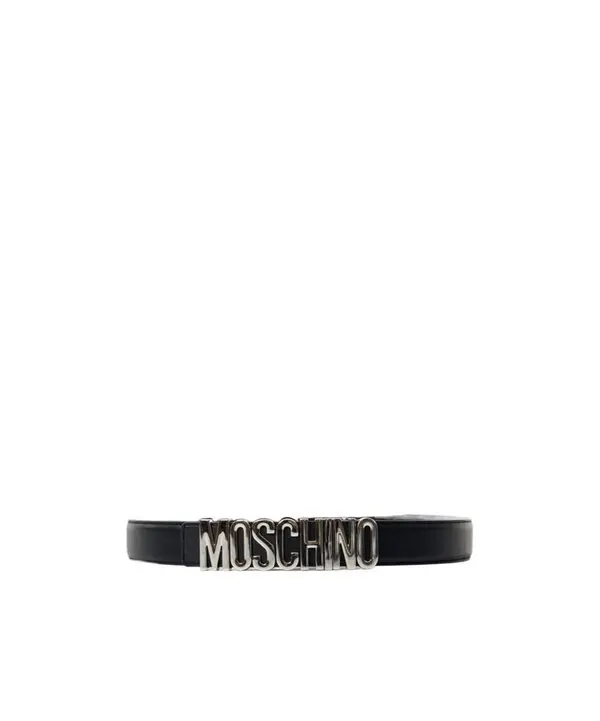 Moschino Lettering Belt - Black