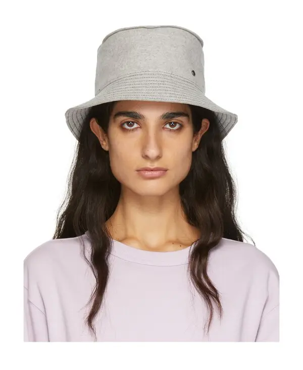 MAISON MICHEL Fisherman's Hat With Contrast Stitching