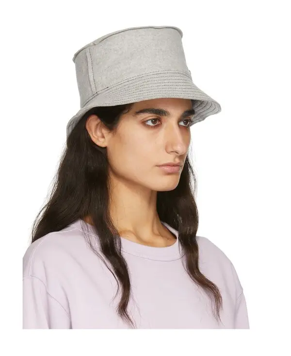 MAISON MICHEL Fisherman's Hat With Contrast Stitching