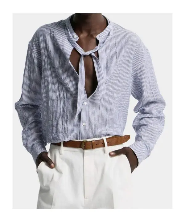 Dsquared2 Tie Dropped Shoulder Shirt - Light Blue