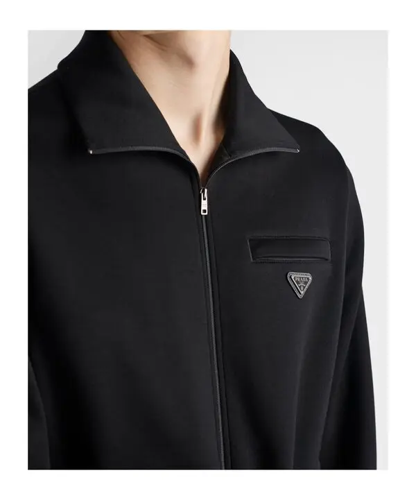Prada Technical Cotton Zip-up Blouson Jacket