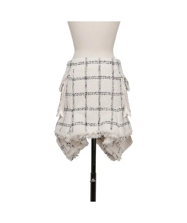 Sacai Tweed Skirt - White