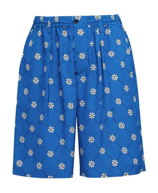 Marni Floral Print Bermuda Shorts - Blue