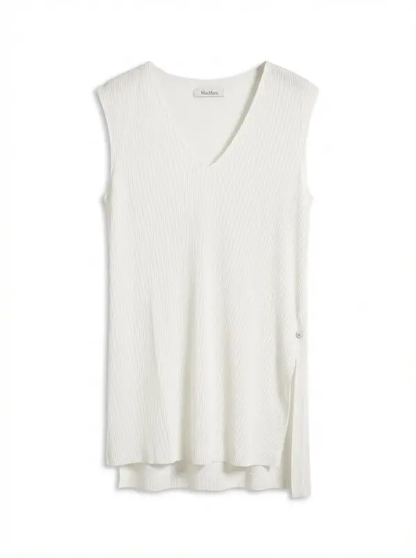 Max Mara Sleeveless V-neck Vest - Gray