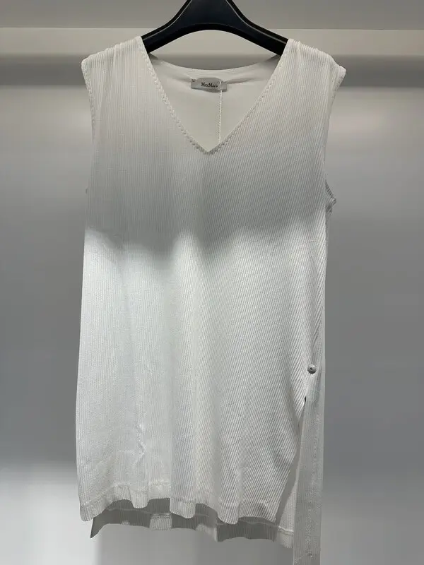 Max Mara Sleeveless V-neck Vest - Gray