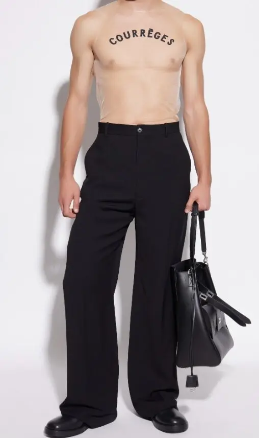 COURREGES Round Neck Sleeveless Vest