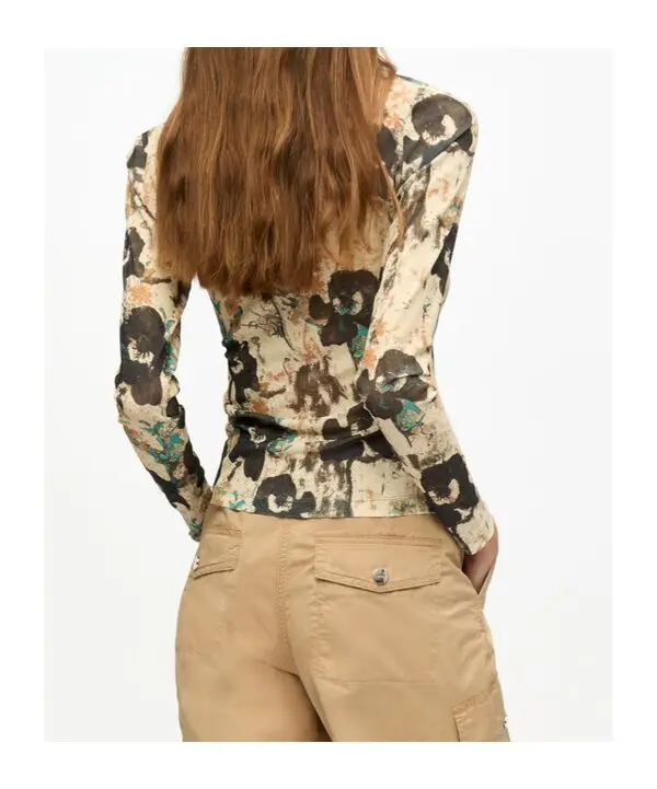 GANNI Twill Cargo Trousers - Nude