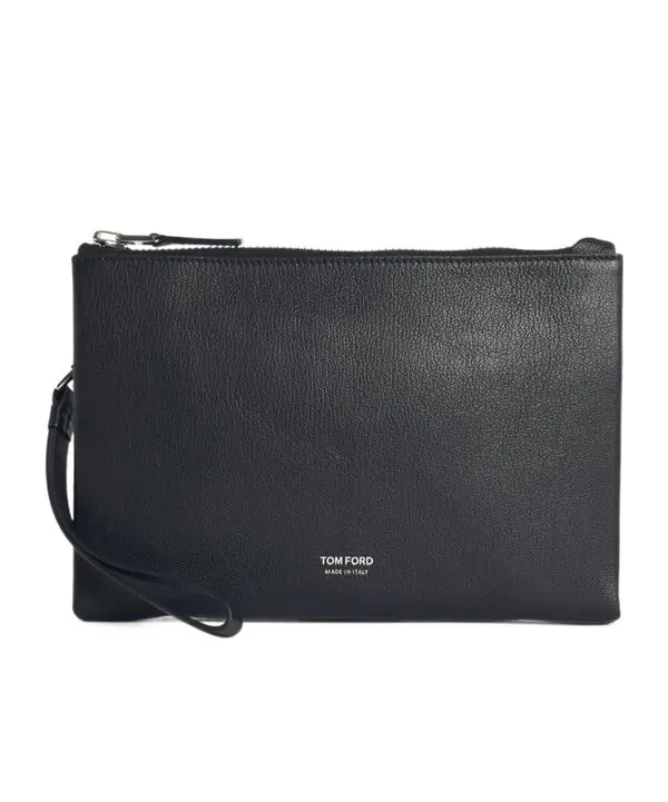 TOM FORD Strap Detail Clutch Bag - Black