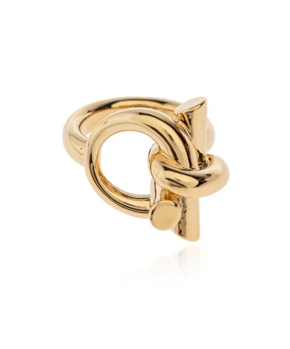 FERRAGAMO Gancini Kink Ring - Gold