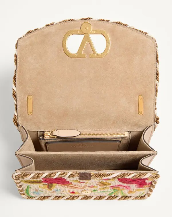 Valentino Garavani Vain Small Embroidered Shoulder Bag