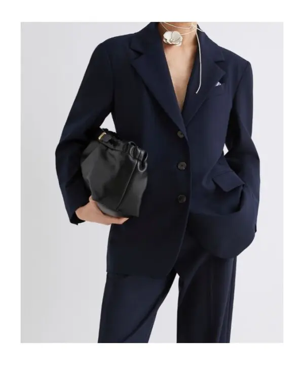 Marella Straight Fit Blazer With Contrasting Pocket Square