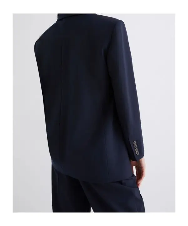 Marella Straight Fit Blazer With Contrasting Pocket Square