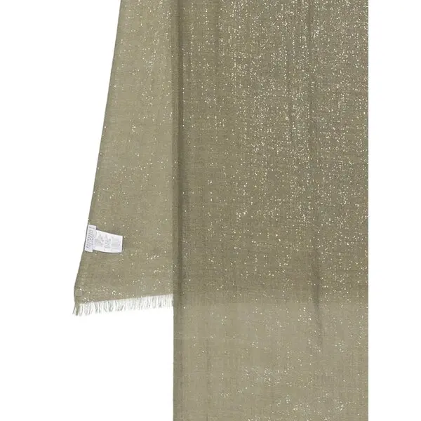 Brunello Cucinelli Sparkled Frayed-edge Scarf - Nude