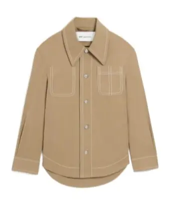 Ami Buttoned Worker Jacket - Taupe