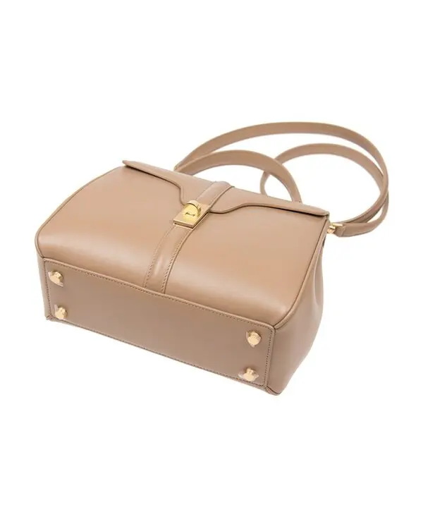 Celine Small 16 Bag In Satinated Calfskin - Light Brown