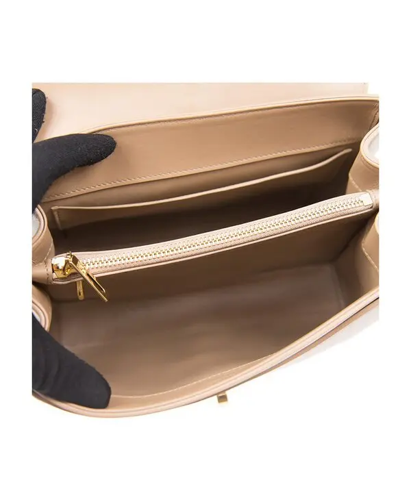 Celine Small 16 Bag In Satinated Calfskin - Light Brown