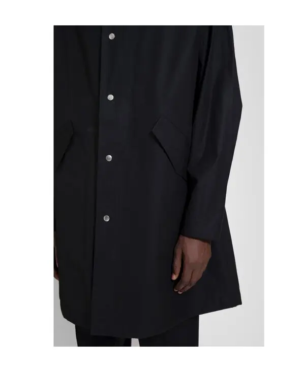 JIL SANDER Logo Print Drawstring Hooded Parka