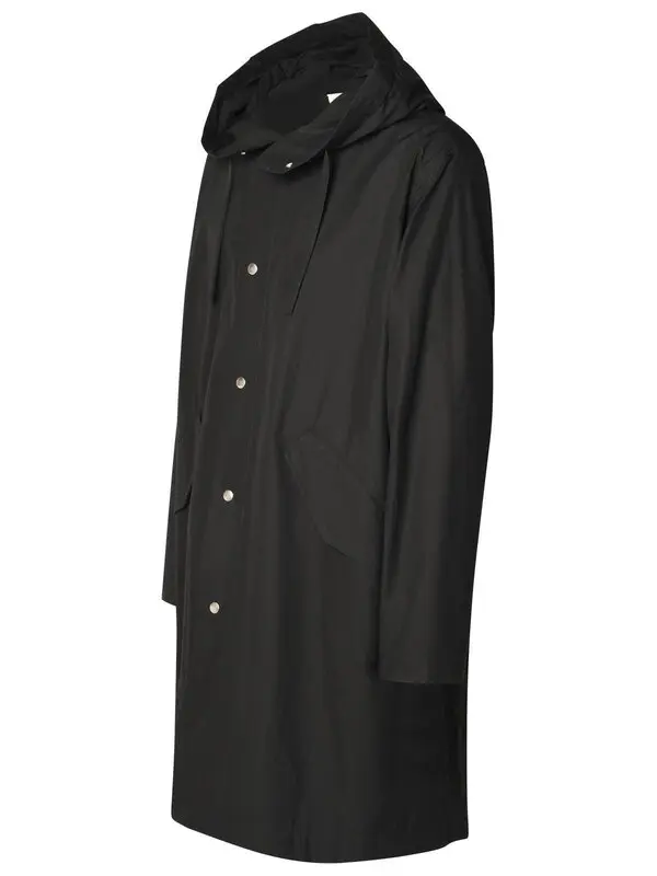 JIL SANDER Logo Print Drawstring Hooded Parka