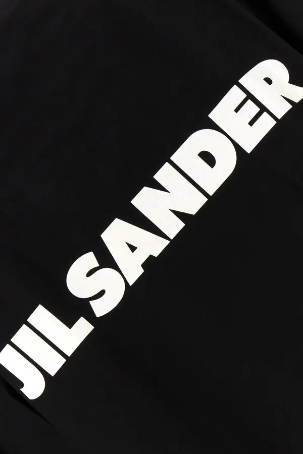 JIL SANDER Logo Print Drawstring Hooded Parka