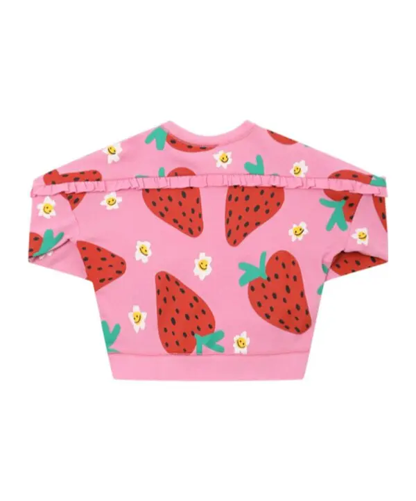 Stella McCartney Strawberry Print Sweatshirt With Ruffled Trim