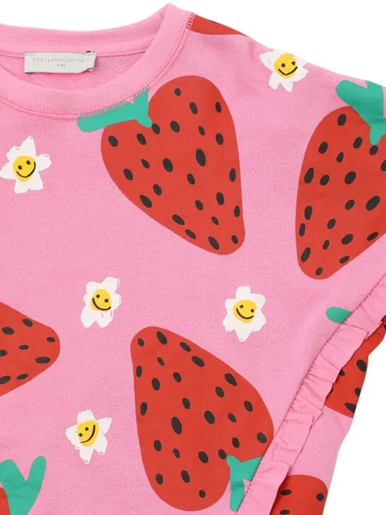 Stella McCartney Strawberry Print Sweatshirt With Ruffled Trim
