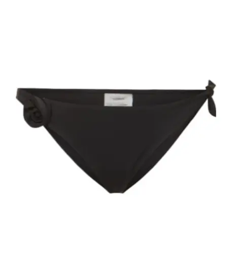 Coperni Floral Appliqué Bikini Bottoms - Black