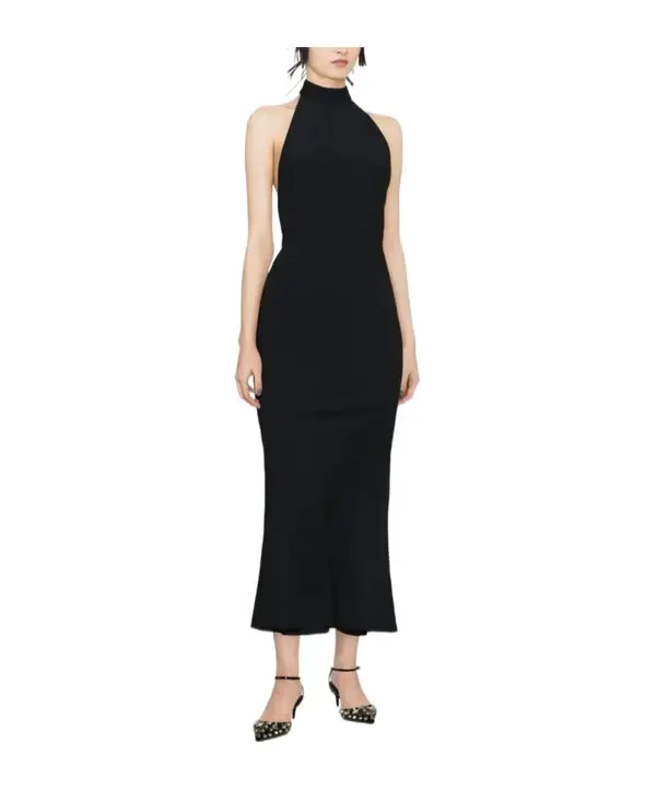Alexander McQueen Open Back Strapless Maxi Dress