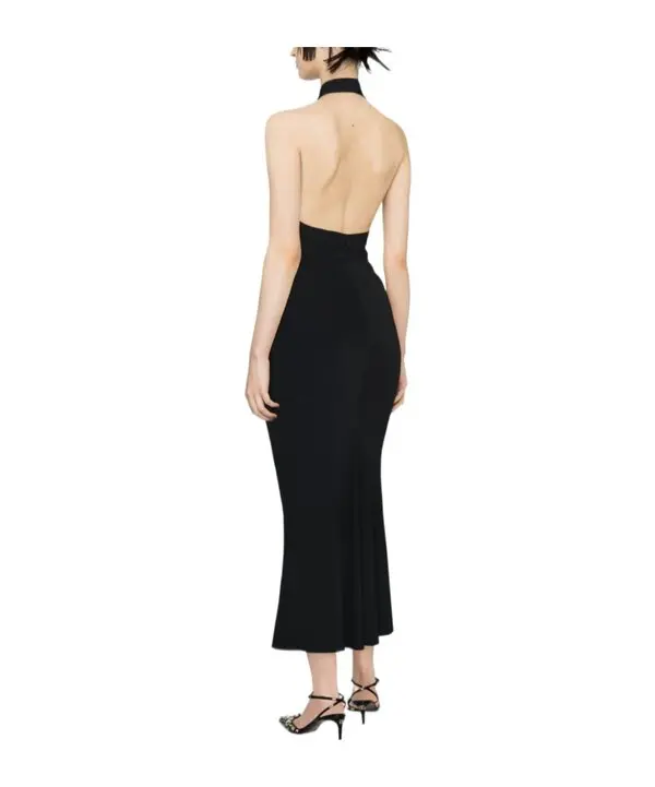 Alexander McQueen Open Back Strapless Maxi Dress