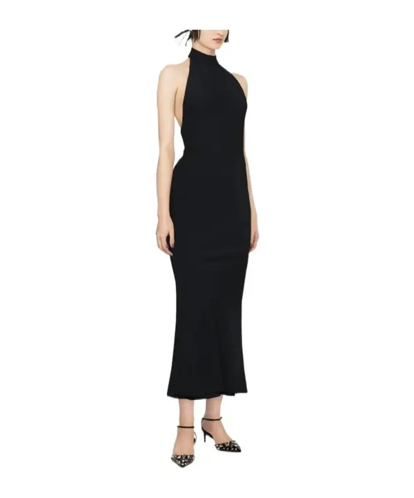 Alexander McQueen Open Back Strapless Maxi Dress