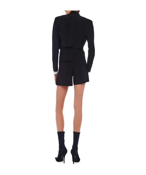 Norma Kamali V-neck Cropped Jacket