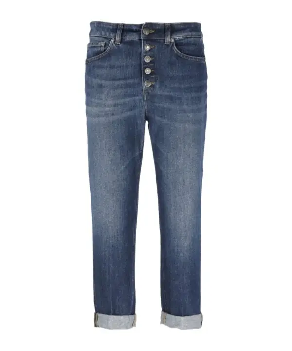 DONDUP Button-fly Cuffed Jeans - Blue
