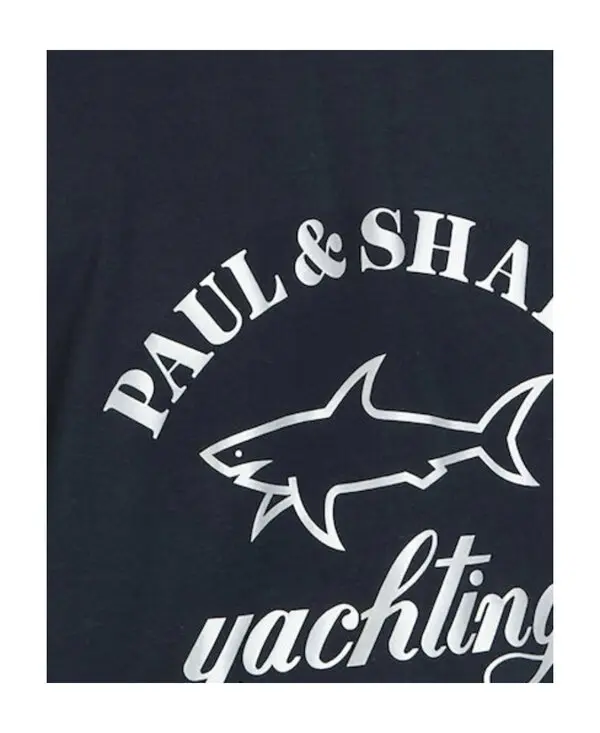 Paul & Shark Navy Blue Round Collar Short-sleeved T-shirt