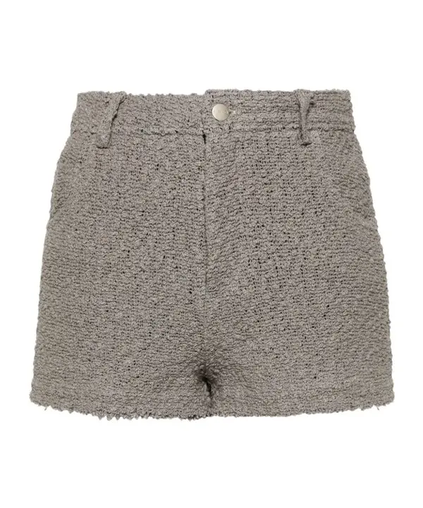 IRO PARIS Belted Textured Shorts - Gray