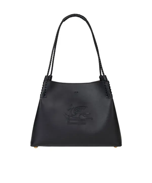 Etro Libra Pegaso Patch Small Tote Bag - Black