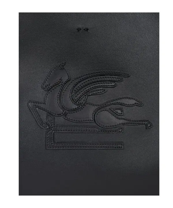 Etro Libra Pegaso Patch Small Tote Bag - Black