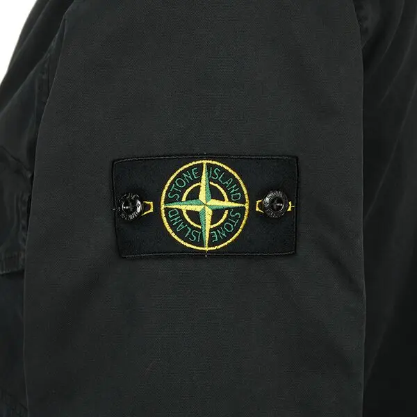 Stone Island Long-sleeved Shirt Jacket With Logo Patch
