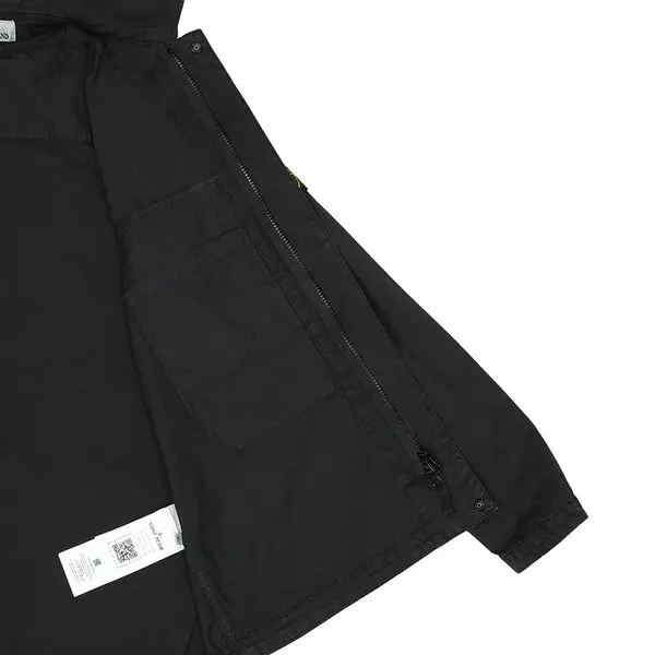 Stone Island Long-sleeved Shirt Jacket With Logo Patch