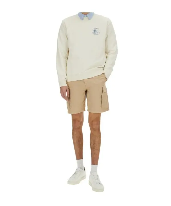 Woolrich Crewneck Sweatshirt With Logo Graphic - White