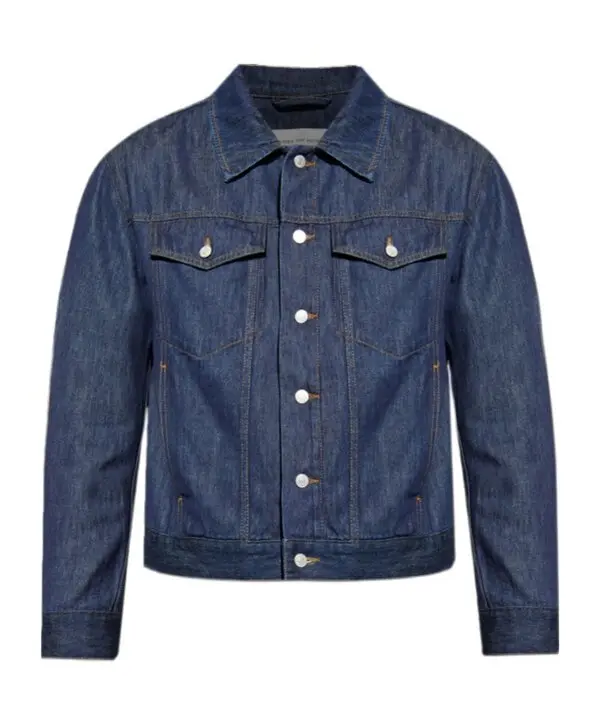 Dries Van Noten Lapel Long Sleeve Casual Jacket - Blue