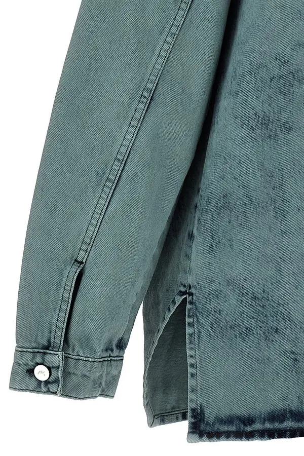 A-COLD-WALL* Logo Print Denim Shirt - Green