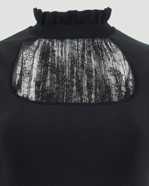Alexander McQueen Sleeveless Lace Panel Top