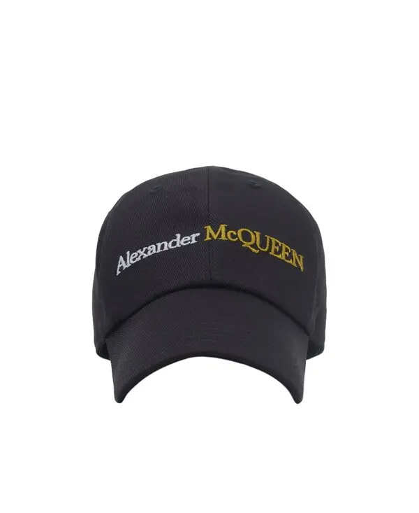 Alexander McQueen Embroidered Logo Baseball Cap - Black